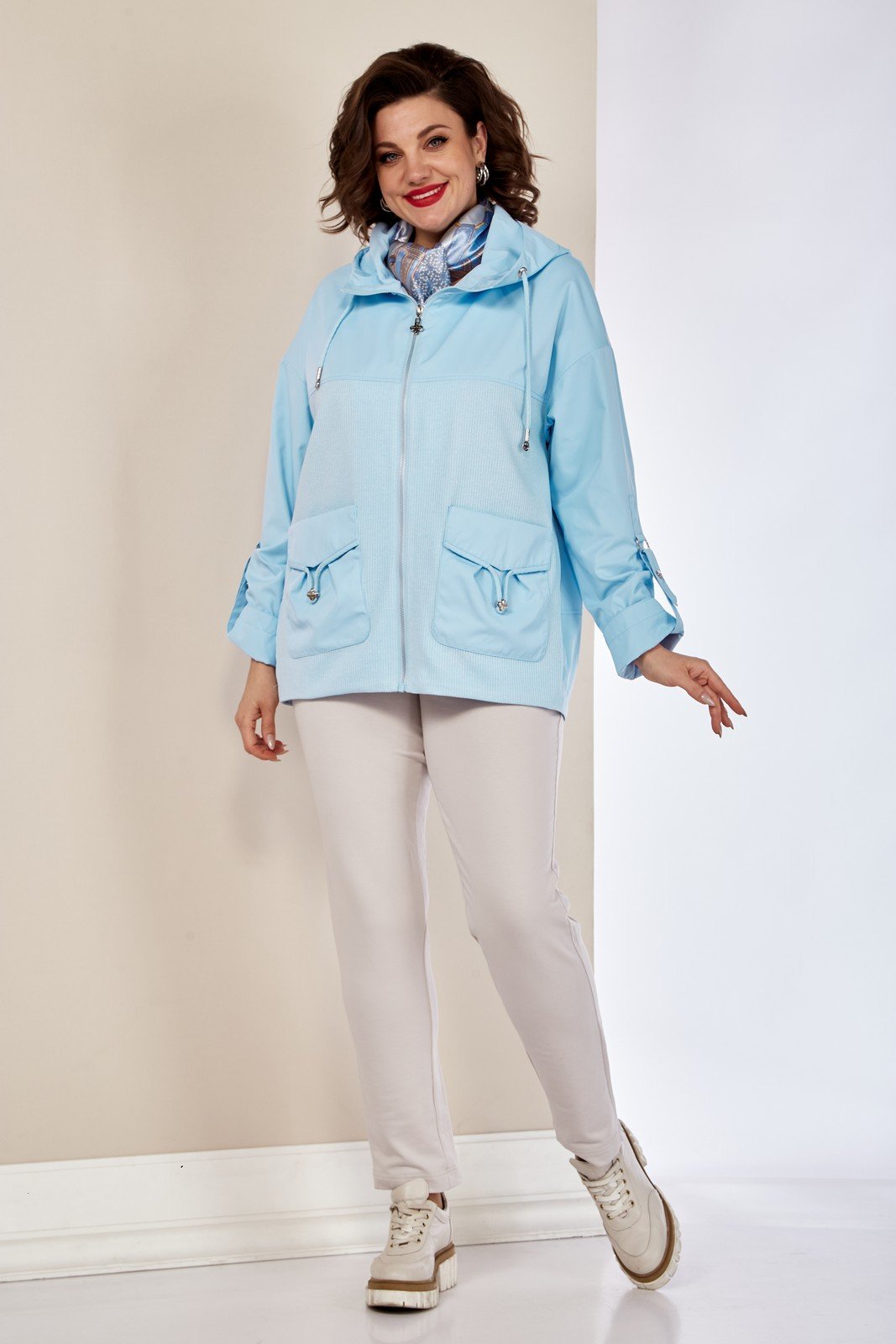 Куртка 2144 голубой Shetti купить - 6% скидка | в наличии